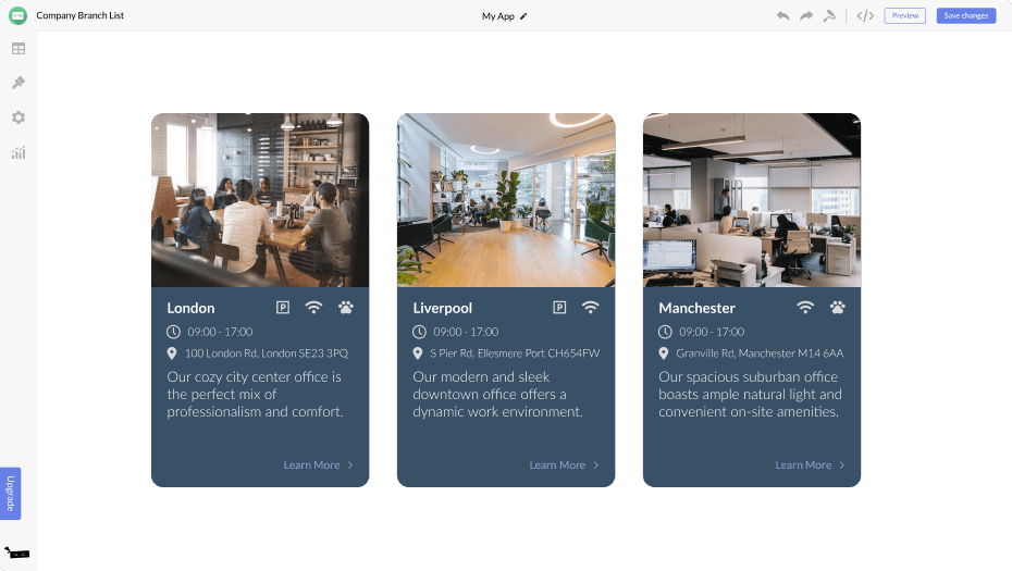 Best Free Company Branches List integration For Landingi