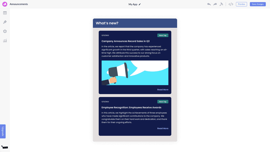 Announcements & Updates Widget - Free & Works on Any Website