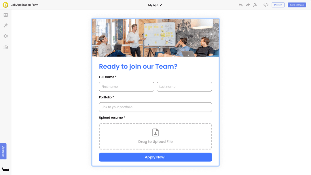 Job Application Form Builder - Free & Works on Any Website