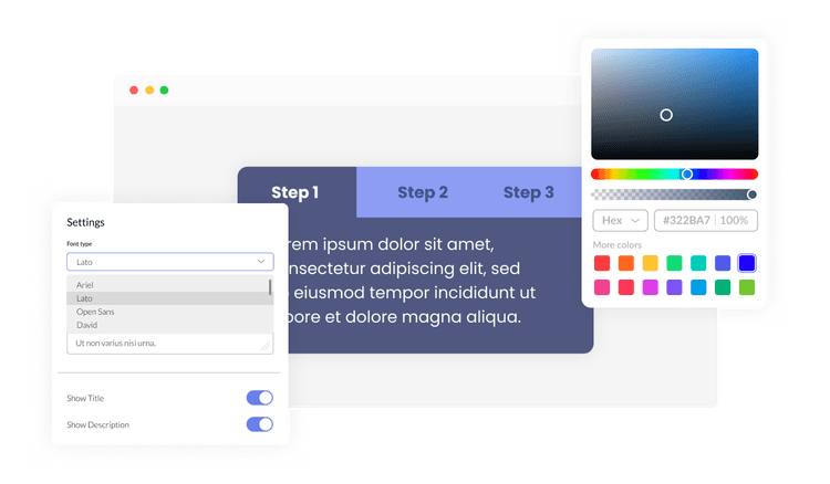 Tabs widget - Free & Works on Any Website