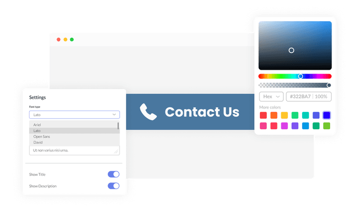 Free Call Button widget for Brizy