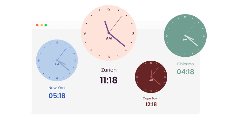 World Clock Widget - Free & Works on Any Website