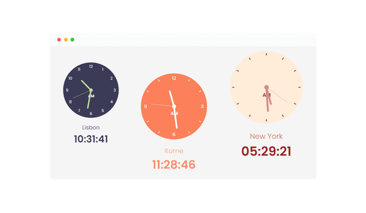 World Clock Widget - Free & Works on Any Website