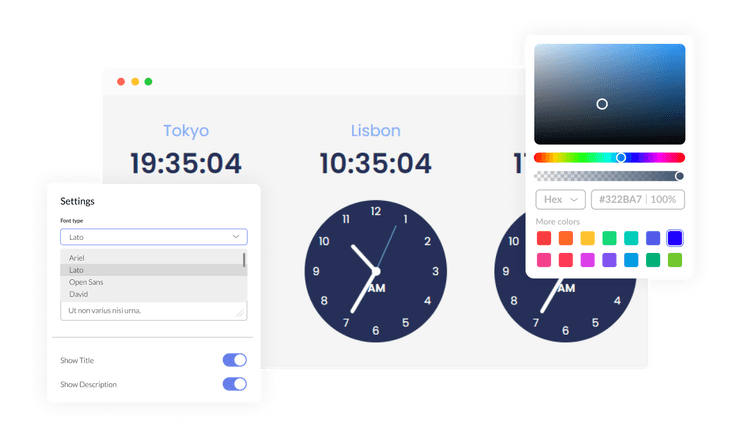 Free Notion World Clock widget