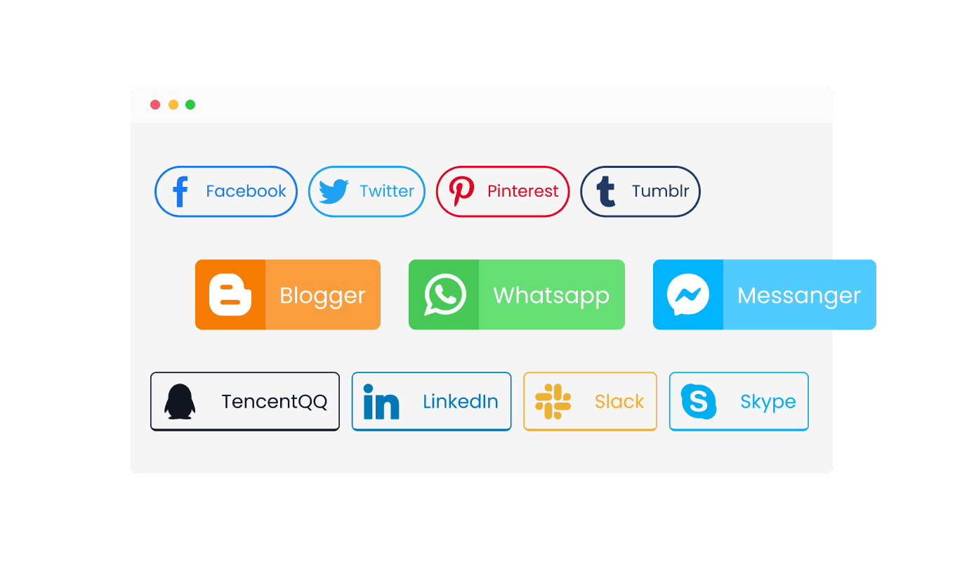 Social Share Buttons - Free & Works on Any Website