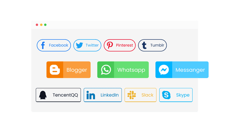 Social Share Buttons - Free & Works on Any Website