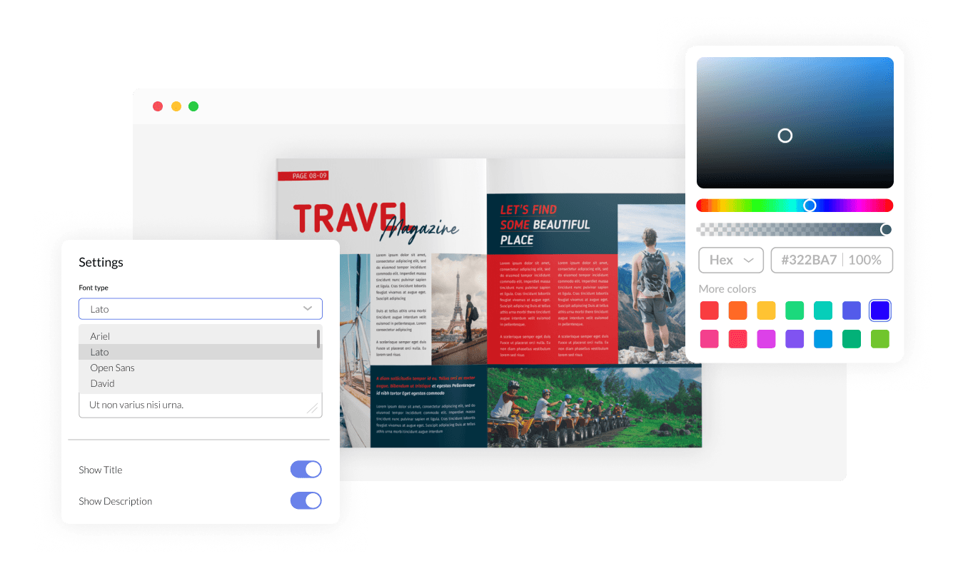 Free PDF Flipbook widget