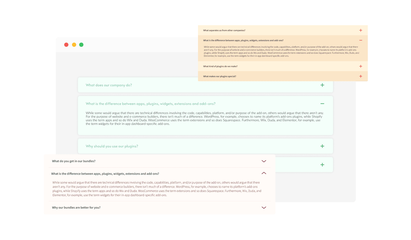 Free Accordion Widget
