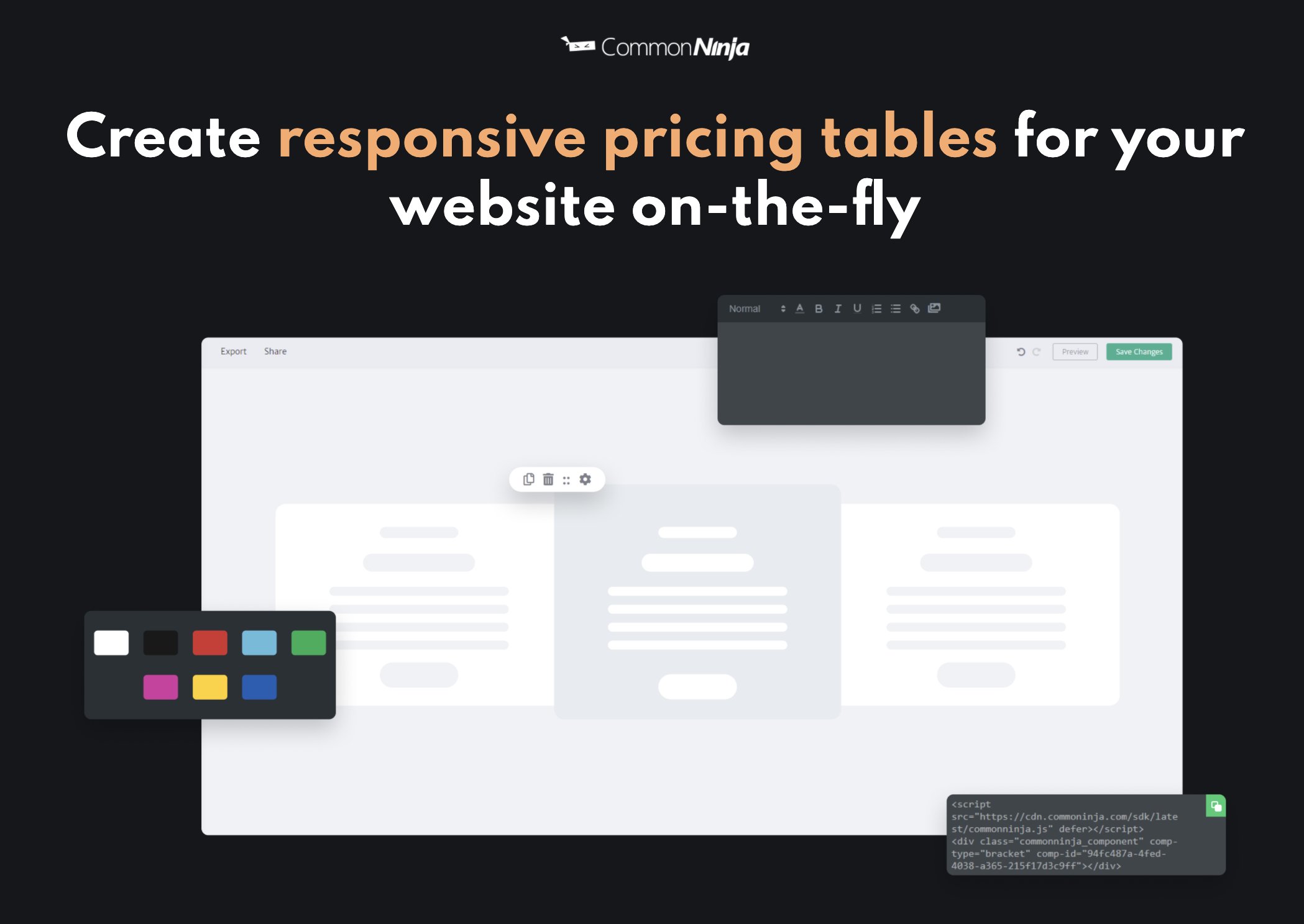 Price Chartbuild A Custom Pricing Table